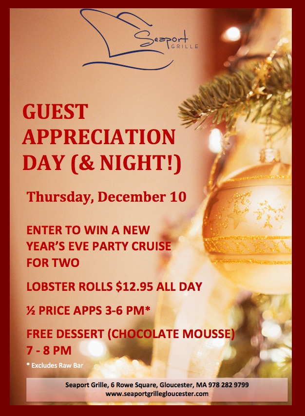 Guest Appreciation Night at the Seaport Grille | capeanneats