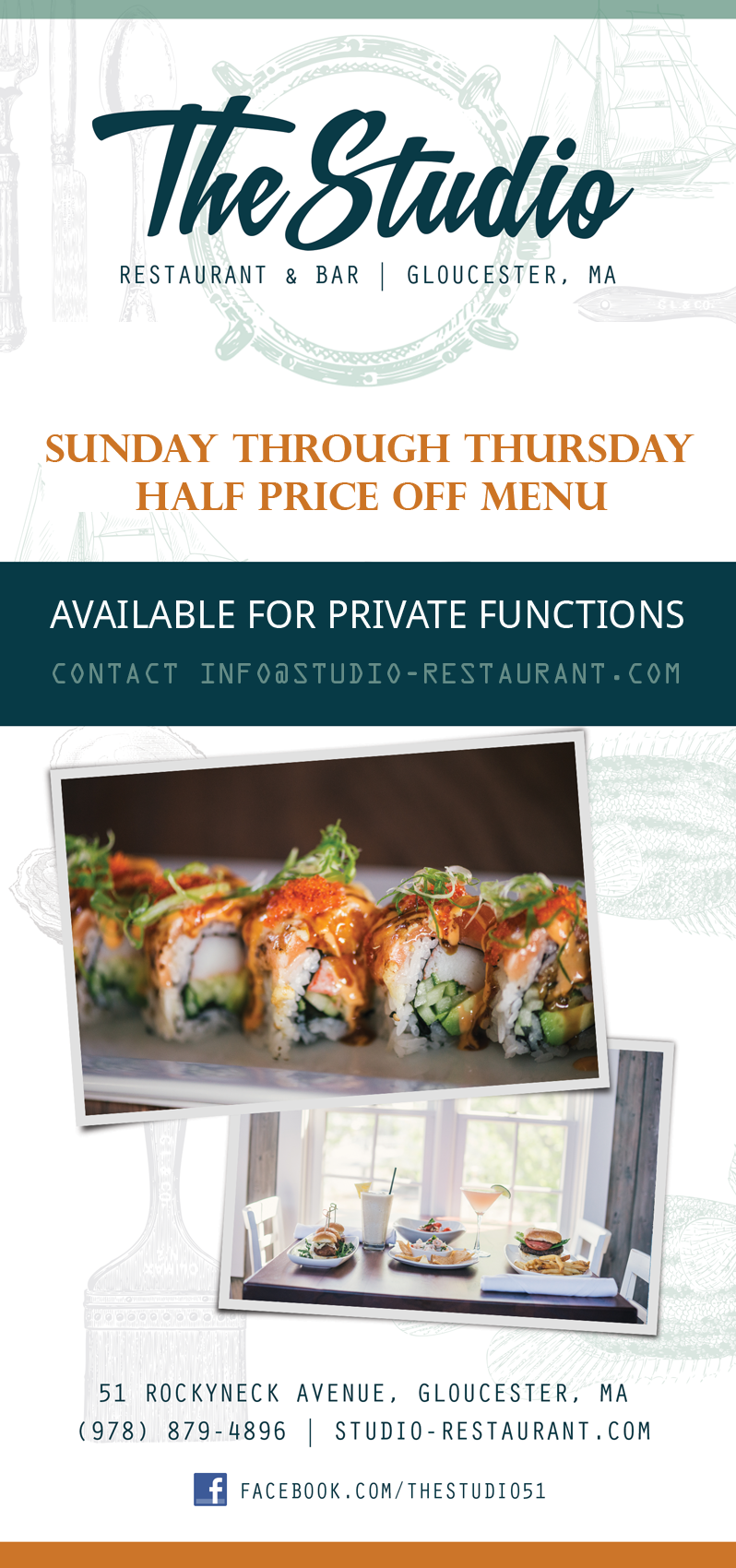 Half Off Sunday Through Thursday At The Studio This Week | capeanneats