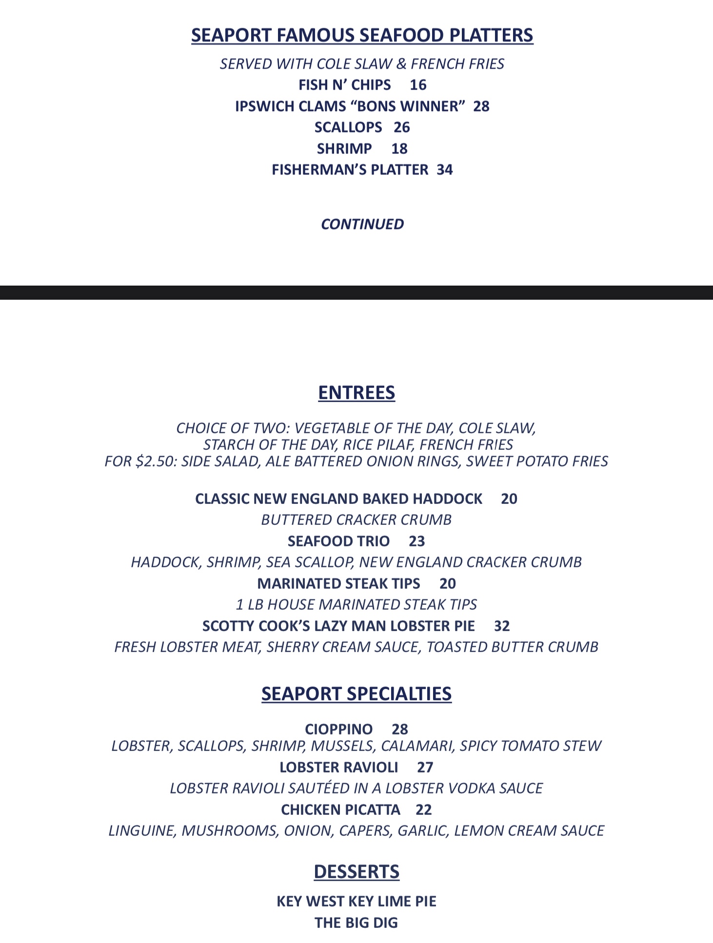 Seaport Grille & 1606 Beginning Takeout Service | capeanneats
